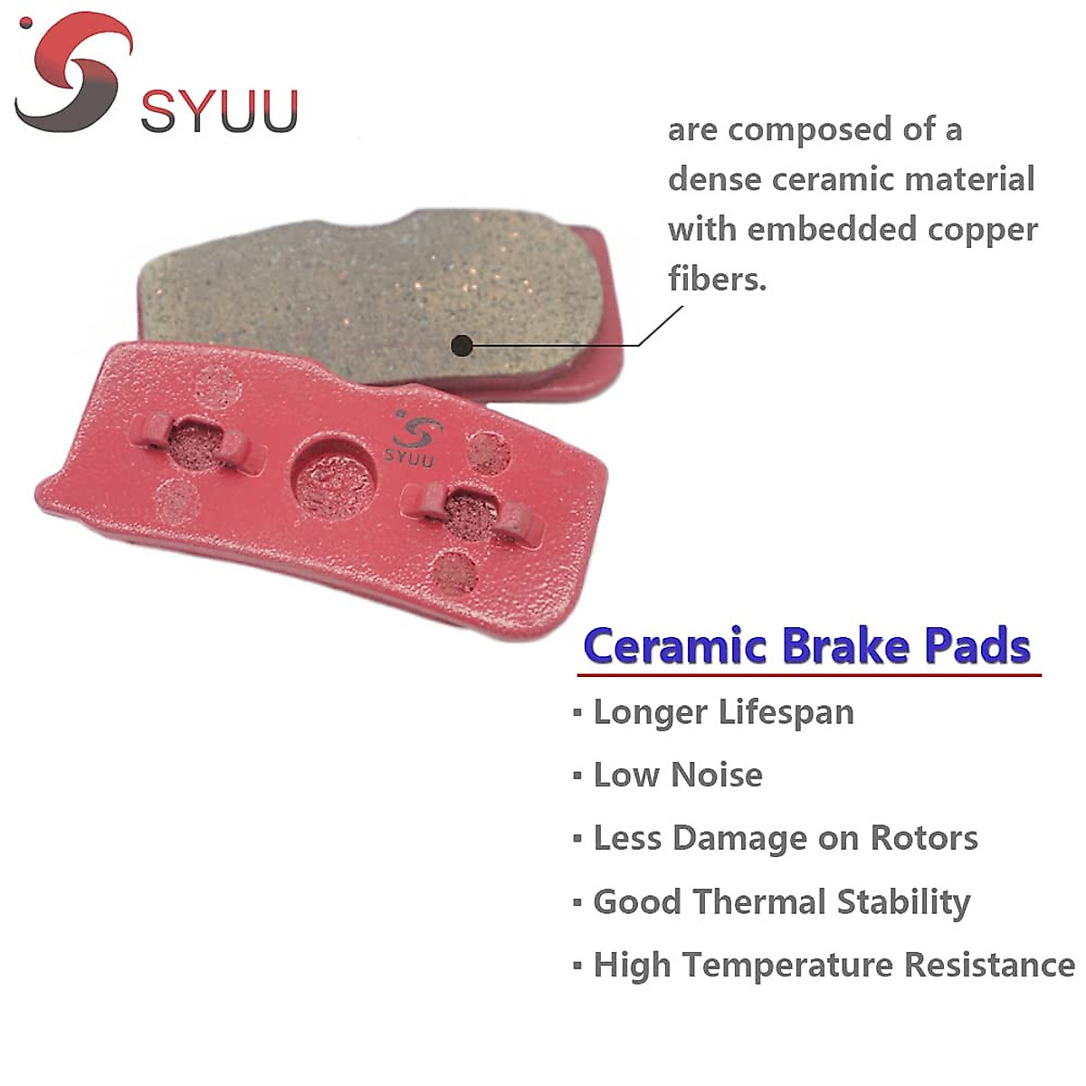 S SYUU Front and Rear Ceramic Brake Pad compatible with Can am Spyder RS SE5/SM5/Phantom Black 08-09 FA474F FA473R