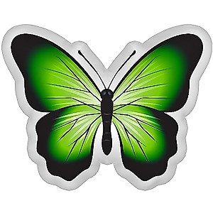 Green Butterfly Shaped Pillows Decorative, Cute Room Decoration and Living Room Sofa Cushion, 12 Inch