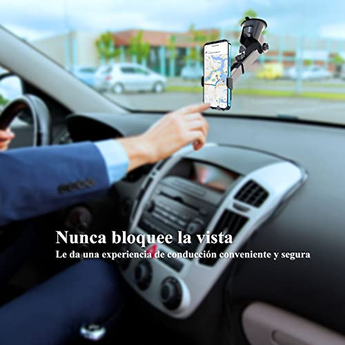 Phone Mount for Car, 1 Second Quick Release, Phone Holder for car Adjustable 360 Rotation, Cell Phone Holder Car be Applied to Dashboard or Windshield