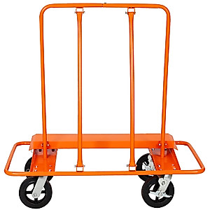 Heavy Duty Drywall Sheet Cart & Panel Dolly 2400lbs Load Capacity,Panel Service cart,8" Black Mold-On Rubber Wheels