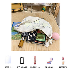 Star Messenger Bag, Goth Purse Kawaii Gothic Bag Y2K Heart Shaped, Women Hobo Shoulder Bag For Travel, Vintage Casual Aesthetic Crossbody Bag (Black)