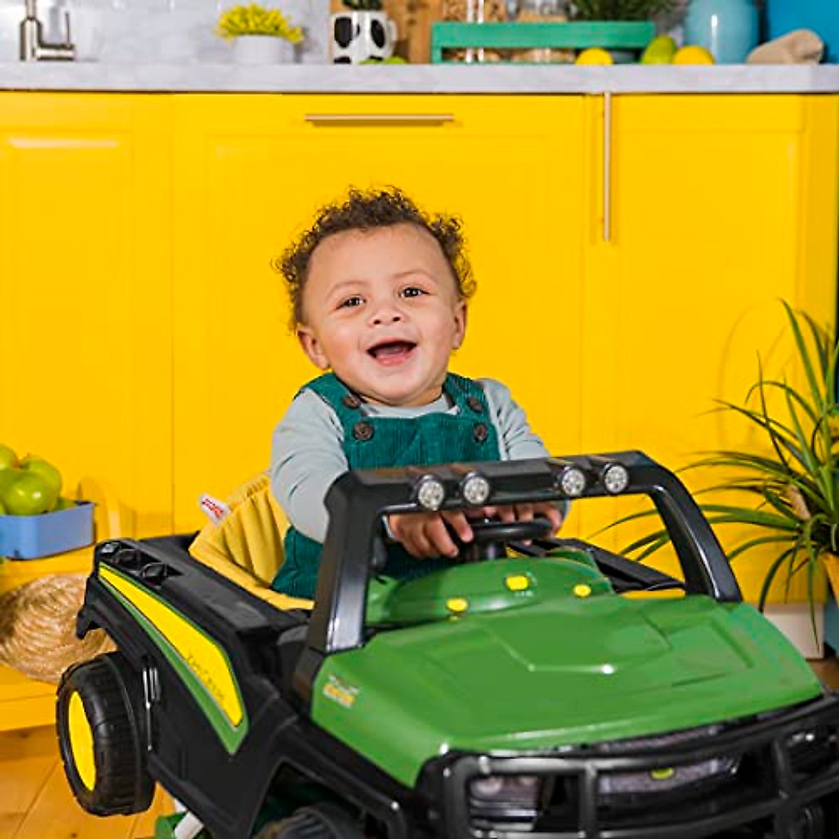 John Deere 4-in-1 Gator Baby Walker, Push Walker Activity Center, Authentic Gator Design, Easy Fold Frame, Green Age 6 Months+