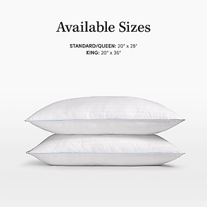 eLuxurySupply 2-Pack Premium Bed Pillows - Medium Density and Medium Loft Ideal for Back and Side Sleepers - 100% Cotton Casing - 20"X28" Standard/Queen Size