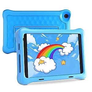 Okaysea Kids' Tablet 8-inch Tablet,2GB RAM 32GB ROM Android 12.0,1280 * 800 HD Display,4000mAh,Parental Controls, Bluetooth,WiFi, Dual Camera, Shockproof Stand Protective case (Blue)