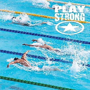 Play Strong Swimming Beast Birthday Card 1-Pack (5x7) Swim Sports Birthday Cards Greeting Cards - Awesome for Swimmers, Coaches and Fans Birthdays, Gifts and Parties!