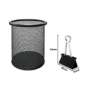 DSTELIN Large Binder Clips 1.6Inch (24 Pack), Big Paper Clamps Clips for Office Supplies, 1.6Inch/41mm Width, 0.7Inch/18mm Capacity, Black