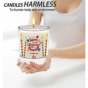 Wishing Candles Big Glass Vanilla Cake Soybean Candles, 60 Hour Cream Scented Birthday Candles, White, 8 Ounces for Birthday Gifts, Parties and Holiday Decorations