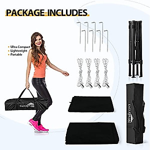 EAGLE PEAK Flex Ultra Compact 4x4 Pop-up Canopy, Sun Shelter, Changing Room, Portable Privacy Canopy Cabana for Pool, Fashion Photoshoots, or Camping, Black