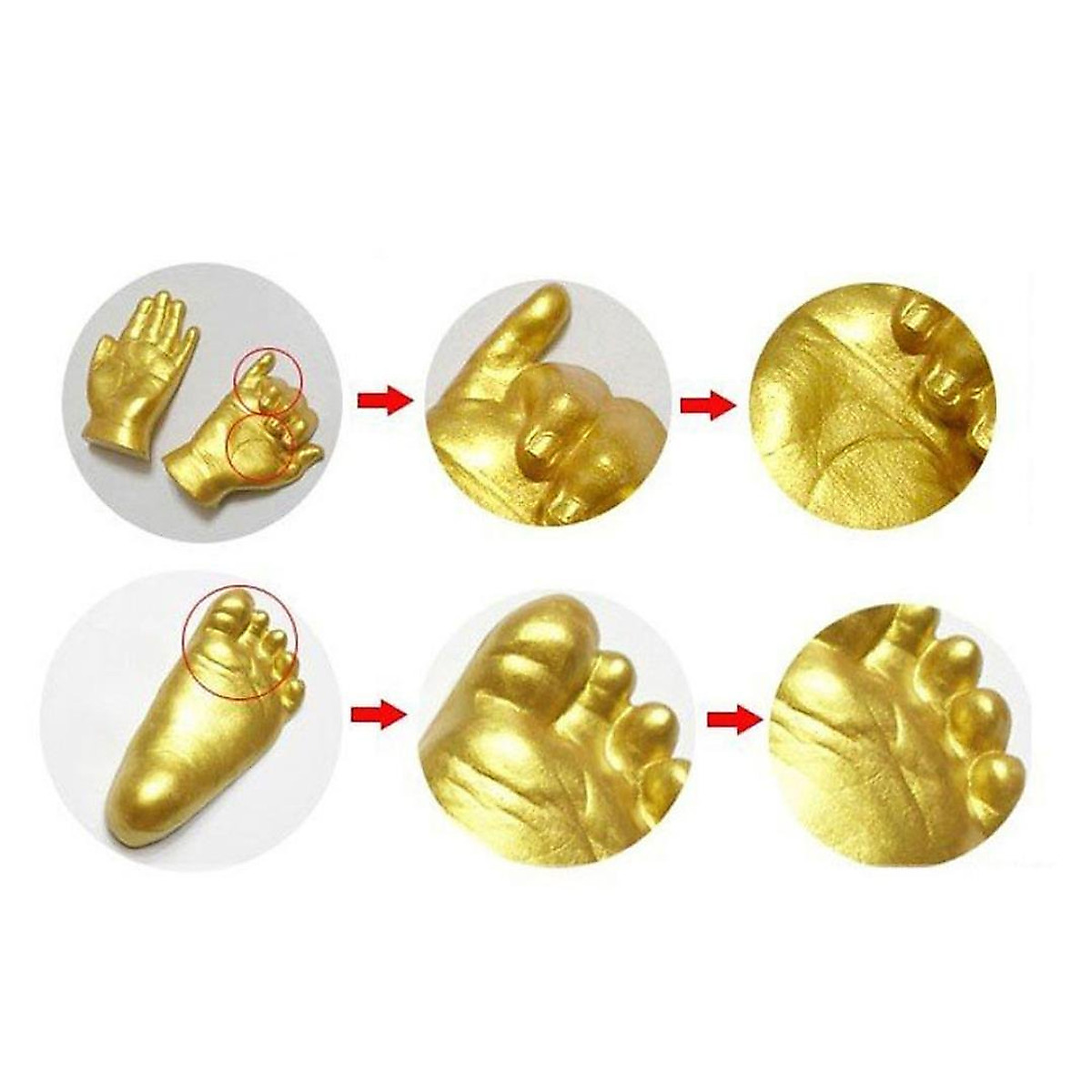 Keepsake Hands DIY Plaster Statue Casting Kit - Cast Baby Hand & Foot