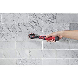 Rubbermaid Cleaning Power Electric Scrub Brush Microfiber Refill Kit, 2 Pieces, Red/Gray, Multi-Purpose Scrub Brush Refills Compatible with Rubbermaid Power Scrubber