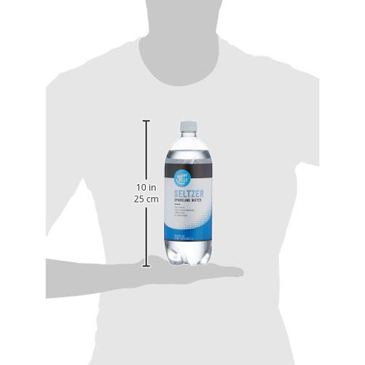 Amazon Brand - Happy Belly Seltzer Sparkling Water, 33.8 fl oz (Pack of 1)