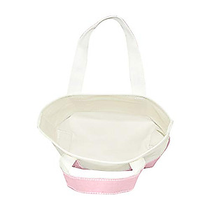 DALIX 14" Mini Small Cotton Canvas Party Favor Wedding Gift Tote Bag in Pink