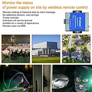 RTU5028 GSM Power Voltage Status Monitoring Alarm, Connection Remote Controling, Power Failure/Recover Alert 100-240V(US)