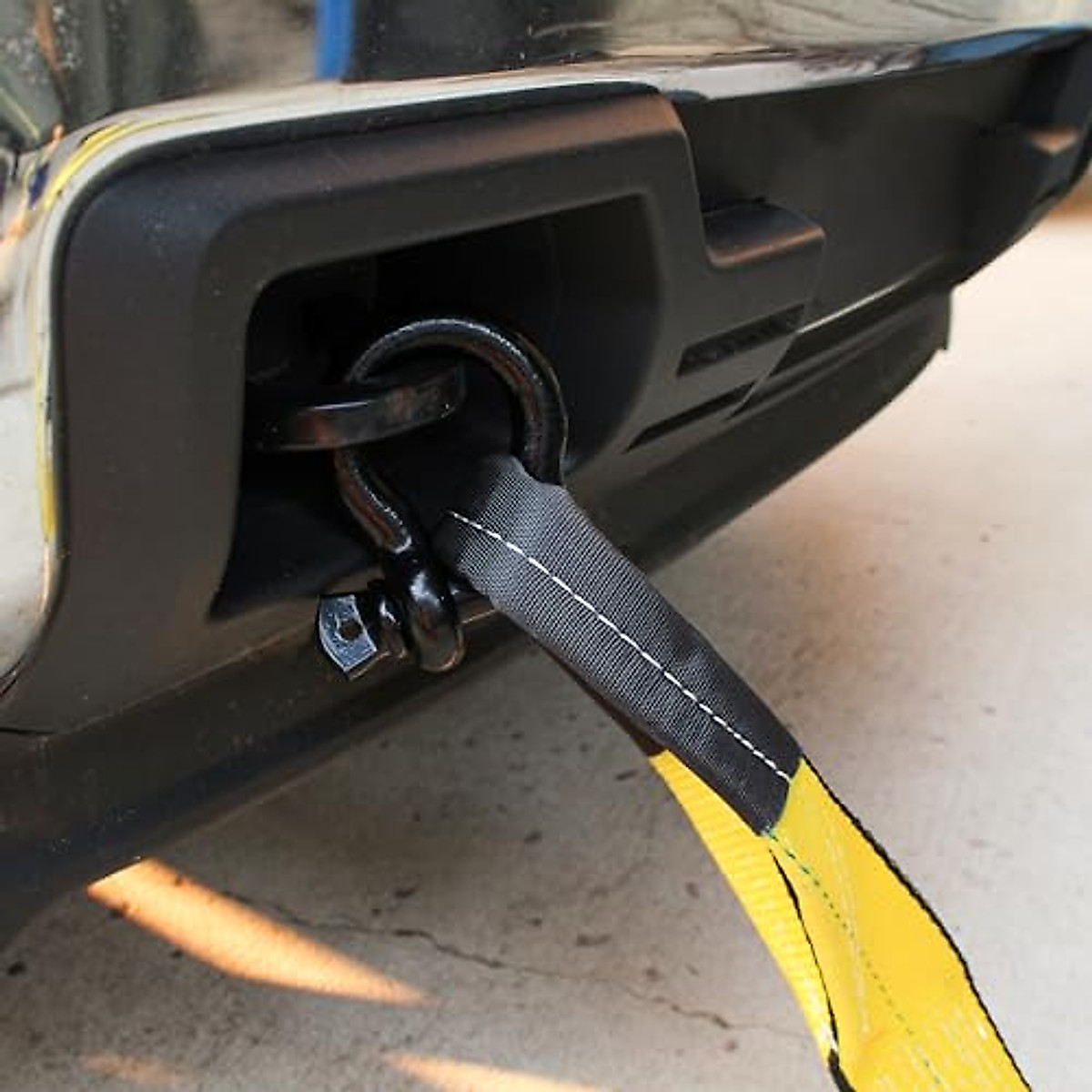 ABN Offroad Recovery Kit - 8ft Tow Strap with Winch Accessories 20,000lbs Snatch Block and 2pk D Ring Shackles