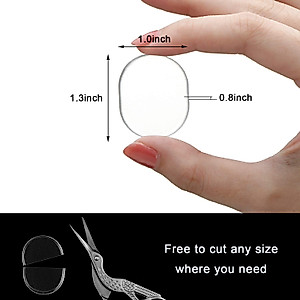 Fiada 30 Pieces Drum Dampeners Gels Silicone Gel Pads Soft Drum Dampeners for Drums Cymbals Tone Control (Transparent White)