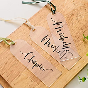 UNIQOOO 6x2” Rose Gold Acrylic Bookmark, DIY Acrylic Blanks, Personalized Journal Planner Bookmark, Gift, 1/16 inches Thick, 20 Pack (Frosted Arch 20pcs)