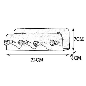 PIBM Stylish Simplicity Shelf Wall Mounted Floating Rack Shelves Metal Wooden Storage Key Frame Coat Hook,3 Colors, Black , 22x8x7cm