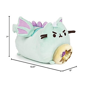 GUND Pusheen Dragonsheen Donut Log Plushed Stuffed Animal Cat, 9.5"