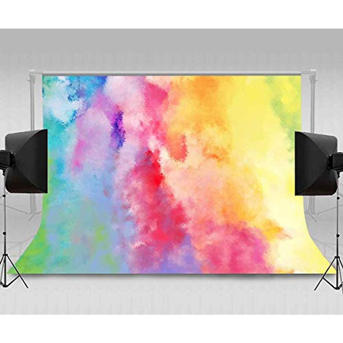 MEETSIOY Paint Art Backdrop Colored Oil Painting Photography Background Themed Party Photo Booth YouTube Backdrop 7x5ft PMT648