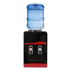 Countertop Water Dispenser 5 Gallon Water Cooler Dispenser Cold and Hot Water Dispenser with Child Safety Lock, Top Loading Water Dispenser