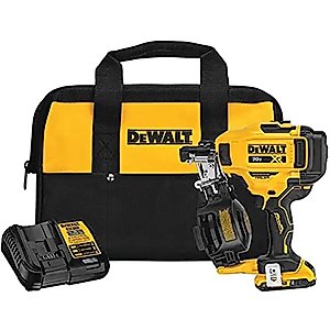 DeWALT DCN45RND1 20V 15 Degrees Lithium-Ion Cordless Coil Roofing Nailer Kit