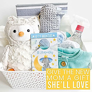 6 Baby Closet Size Dividers Boy - Elephant Baby Closet Dividers by Month, Baby Closet Organizer for Nursery Organization, Baby Essentials for Newborn Essentials Baby Boy, Nursery Closet Dividers Boy