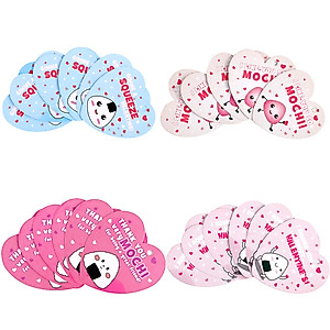 FiGoal 30 PCS Valentine’s Day Kids Gift Mochi Set with 30 Assorted Mochi Filled Hearts and 30 Valentines Gift Cards for Kids Classroom Prize Student Toy Present Valentine Gift Exchange