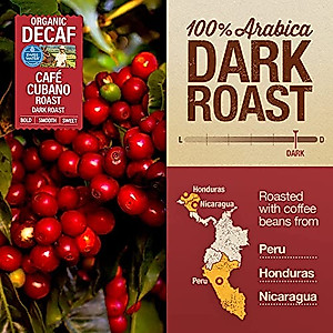 Mayorga Decaf Dark Roast Coffee 2lb bag Café Swiss Water Decaffeinated Cubano Roast Coffee - 100% Arabica Whole Coffee Beans - Smoothest Organic Coffee - Specialty Grade, Non-GMO, Direct Trade