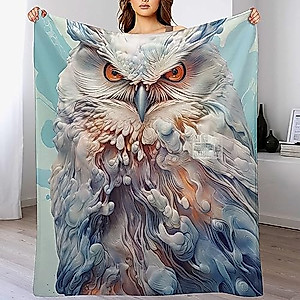 JHION Fantasy Bird Blanket, Fleece Flannel Cozy Throw Blankets, Breathable Lightweight Warm Bed Blanket All Season Blanket for Couch Bed Sofa 50"x60"