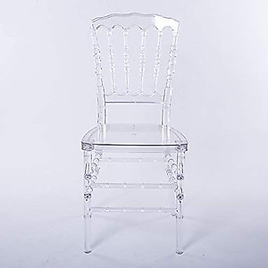 2 Napoleon Chairs Modern Furniture Clear Transparent Crystal for Home Banquet Wedding Restaurant Dining Room Outdoor Hotel Hall Rental Christmas Party Office