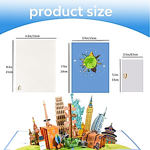Magic Ants 3D Travel pop up Card, 3D Birthday Pop up Card for Travel Lover, Travel Voucher, Vacation Holiday Cards, Road Trip Cards, Retirement Pop Up Card