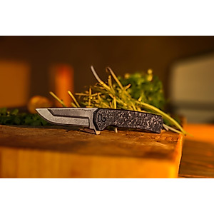 OUTDOOR EDGE RAZOR VX5 | Replaceable Blade EDC Flipper Folding Pocket Knife | 3" Blade, Ceramic Ball Bearings, Carbon Fiber Handle, Reversible Pocket Clip | Outdoor, Camping, Survival, Utility