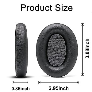 Alitutumao WH-1000XM3 Ear Pads Ear Cushions Cover Compatible with Sony WH-1000XM3 Over-Ear Headphones with Soft Protein Leather, Noise Isolation Memory Foam, Easy Installation (Black)