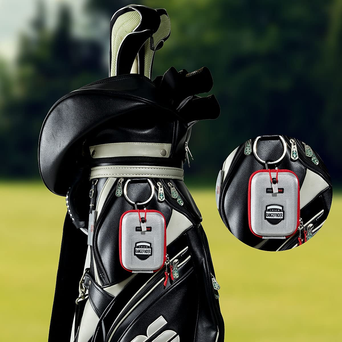 JAWEGOLF Golf Rangefinder Hard Shell Carry Case Box EVA Bag Compatible with Callaway 300 Pro & Bushnell V6 V5 V4 V3 V2 Pro X2 Pro XE Or Others Rangefinder (Silver)