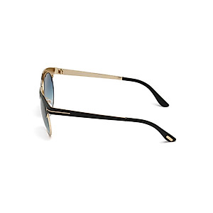 Tom Ford Oval Sunglasses TF438 Angela 05P Matte Black/Gold FT0438