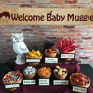 Welcome Baby Muggle Large Banner Sign, Baby Shower Party Decorations Supplies, Gender Reveal Welcome Little Muggle Banner