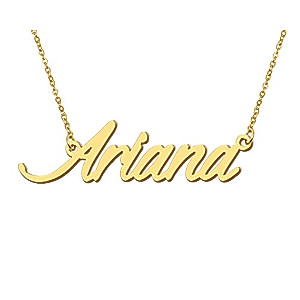 Aoloshow Ariana Charm Name Necklace Carrie Style Name NecklaceWomens Jewelry