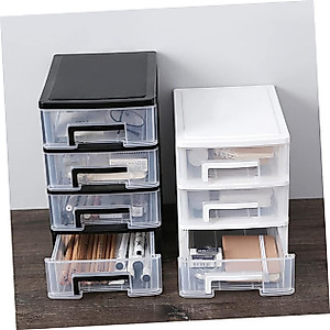 FOMIYES 2 Layers Desk Drawer Box, Desk Bins, Sundries Storage Organizer Drawers, Small Drawer Showcase Display Box for Home Office Black