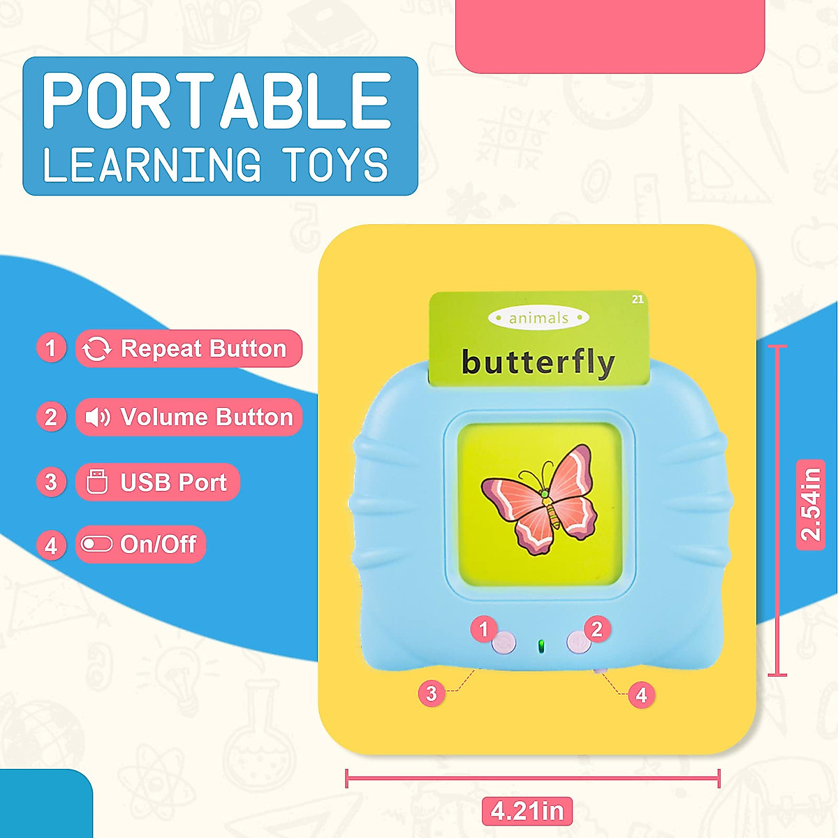 Careenoah Educational Toys for 3 4 5 6 Year Old Boys 112 Pcs Talking Flash Cards for Toddler Preschool Learning Games Activities Christmas Birthday Gift for Kids Age 3 4 5 6 Year Olds Boys