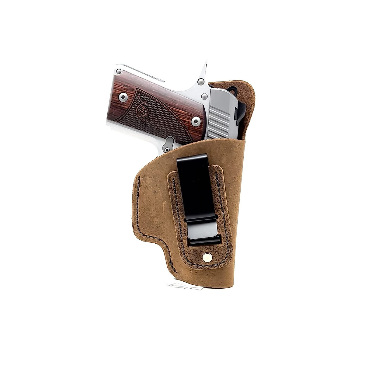 Inside The Waistband Leather Holster - Made in USA Designed for Comfort - Water Buffalo Leather- Great for Concealed Carry (Springfield Armory Hellcat)
