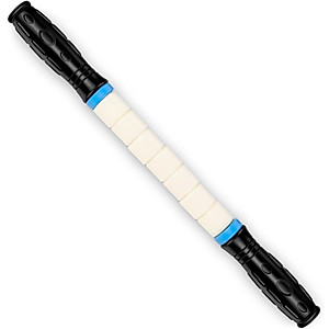 iGreely Premium Muscle Roller The Ultimate Massage Roller Stick 17 Inches Recommended by Physical Therapists Promotes Recovery Fast Relief for Cramps Soreness Tight Muscles-White