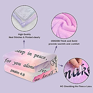 JEPELUS Christian Gifts for Women, Inspirational Bible Verse Blanket with Healing Thoughts and Prayers,Scripture Blanket-Spiritual Caring Religious Thanksgiving Day Gifts for Women-60X80