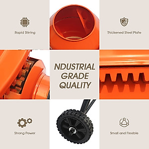 Oarlike Electric Concrete Mixer 4.2 Cu Ft Portable Cement Mixing Machine for Stucco, Mortar Seeds with Wheel and Stand