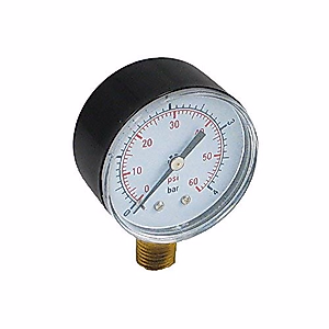 CMP Pressure Gauge 0-60 PSI for Pentair and Hayward Pool Filters Bottom Mount