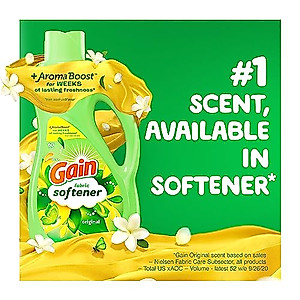 Gain Laundry Fabric Softener Liquid, Original, 129 Fl Oz 150 Loads