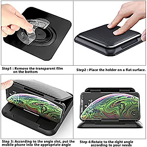 Showvigor Silicone Car Dashboard Phone Holder, Non Slip Phone Pad for Car for Various Dashboards,Slip Free Desk Phone Stand for Car, Compatible with iPhone14 Samsung Android Smartphones GPS Devices