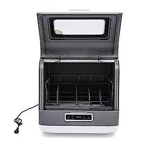 Portable Countertop Dishwasher, Mini Dishwasher, Compact Dishwasher, with Large Capacity, High-Temp & Air Dry Function, 3 Washing Programs, 360° Spray, Auto Dishwashing, for Apartments, Dorms, RVs