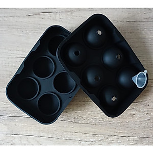 LuckJi Ice Cube Molds - Pack of 3 Ice Cube Trays Silicone Ice Cube Molds with Lid Funnel - Ice Ball Large Square Hexagonal Shapes Ice Maker Molds for Whiskey Reusable as Gift for Men House Bar