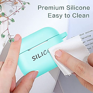 MILPROX AirPods Pro 2nd Case, Protective Skin Cover with Keychain [Visible Front LED] Shockproof Soft Slim Cases Accessories for AirPods Pro 2 Generation Charging Case [2022 Release] -Teal