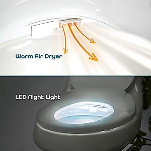 BidetMate 700 Series Electric Bidet Smart Toilet Seat with Side Knob Control - Instant Heated Water, Dryer and Seat - Adjustable and Self-Cleaning - Fits Elongated Toilets